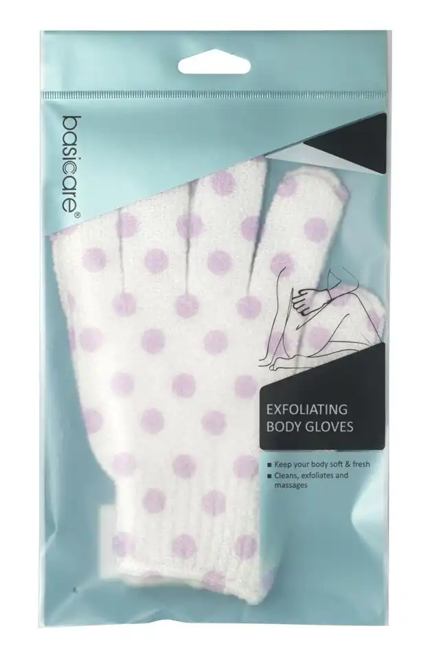 Basicare Exfoliating Body Gloves (Purple) | National Skin Centre